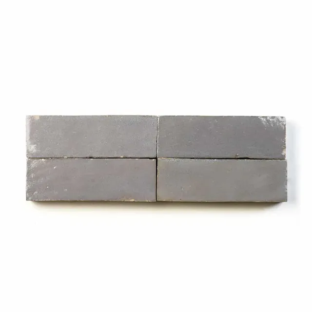 Zinc Bejmat Tiles 2x6 | Metallic Grey Moroccan Tiles